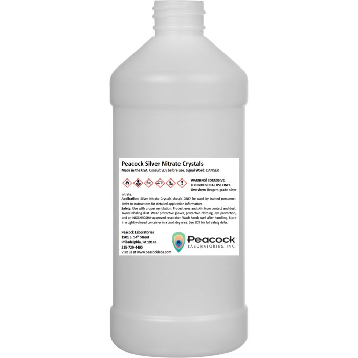 Silver Nitrate Crystals (16 oz/1 lb) - Peacock Laboratories, Inc.